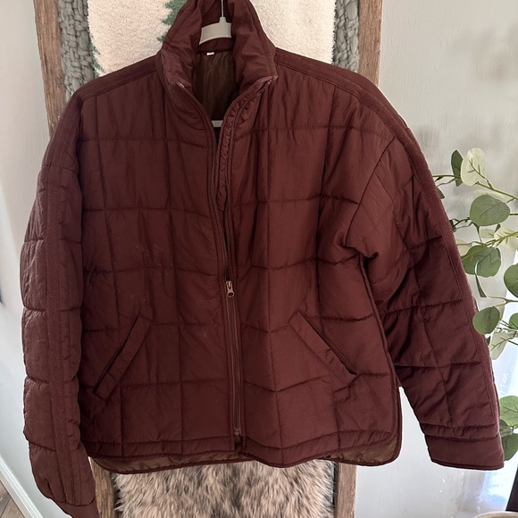 Jackets & Coats | Brown Quilted Jacket Viral Tik Tok Packable Puffer ...